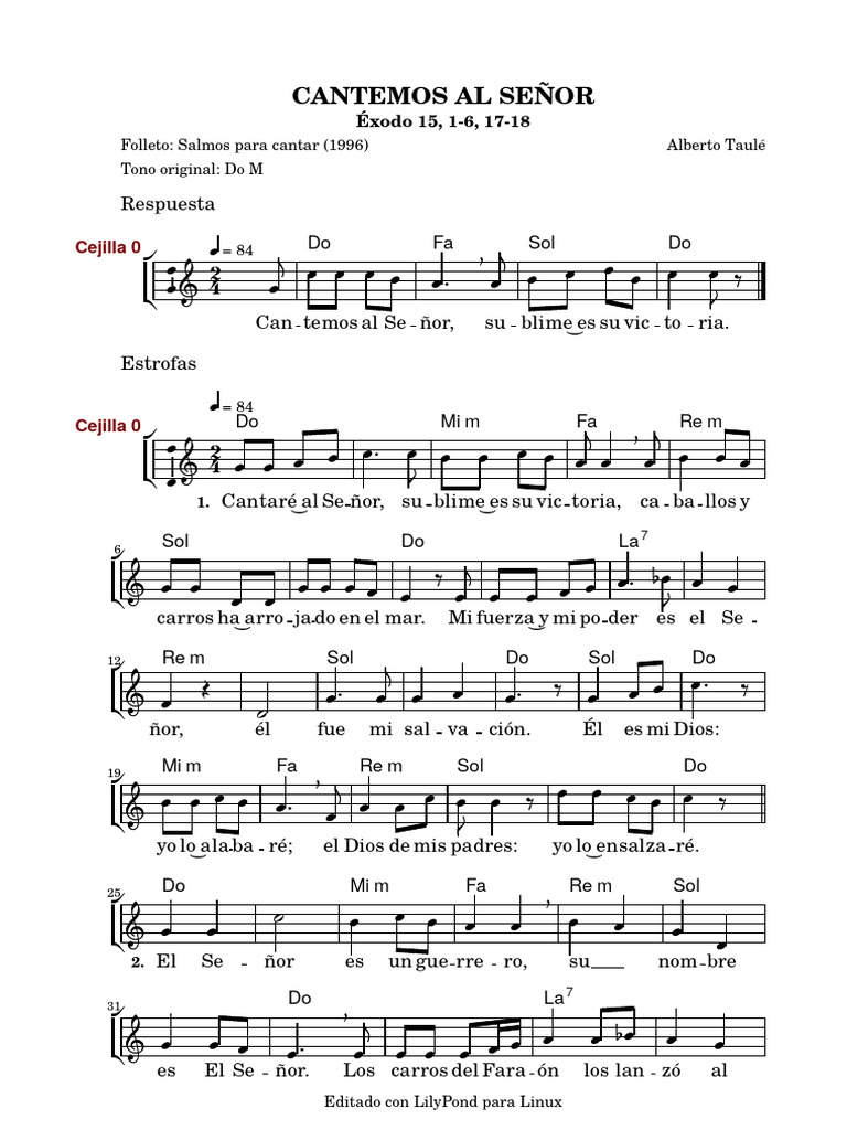 Cantemos Al Senor Taule G | PDF