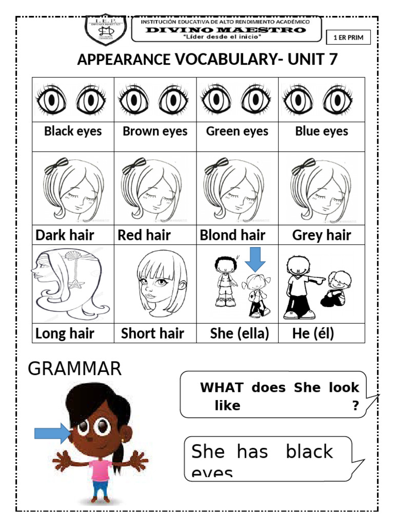 Vocabulary APPEARANCE | PDF