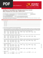 Declaration of Good Health Form | PDF | Life Insurance | Insurance