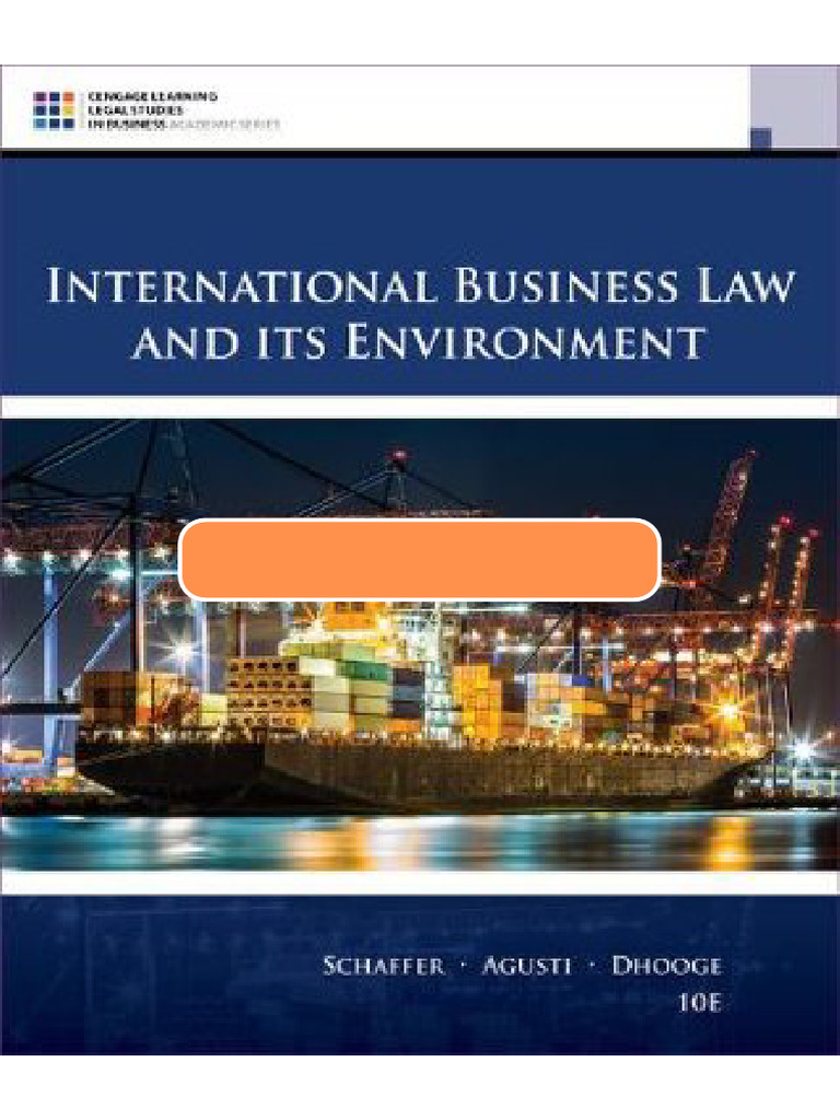 Testbank For International Business Law and Its Environment 10th ...