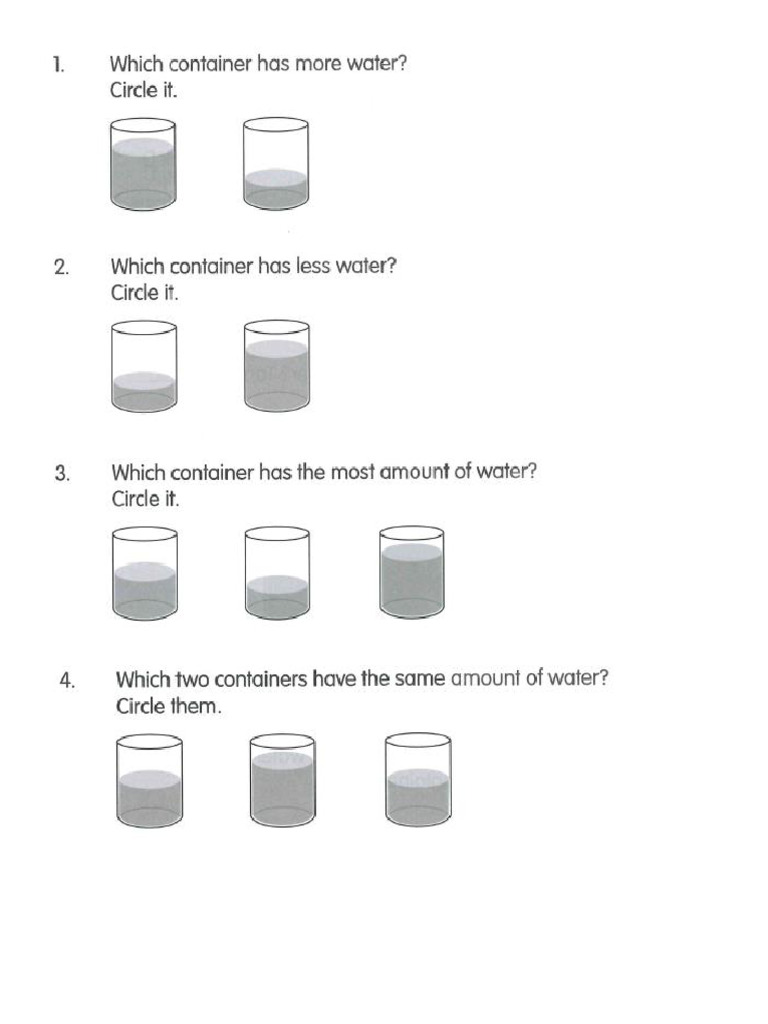 Volume and Capacity - Grade 2 | PDF
