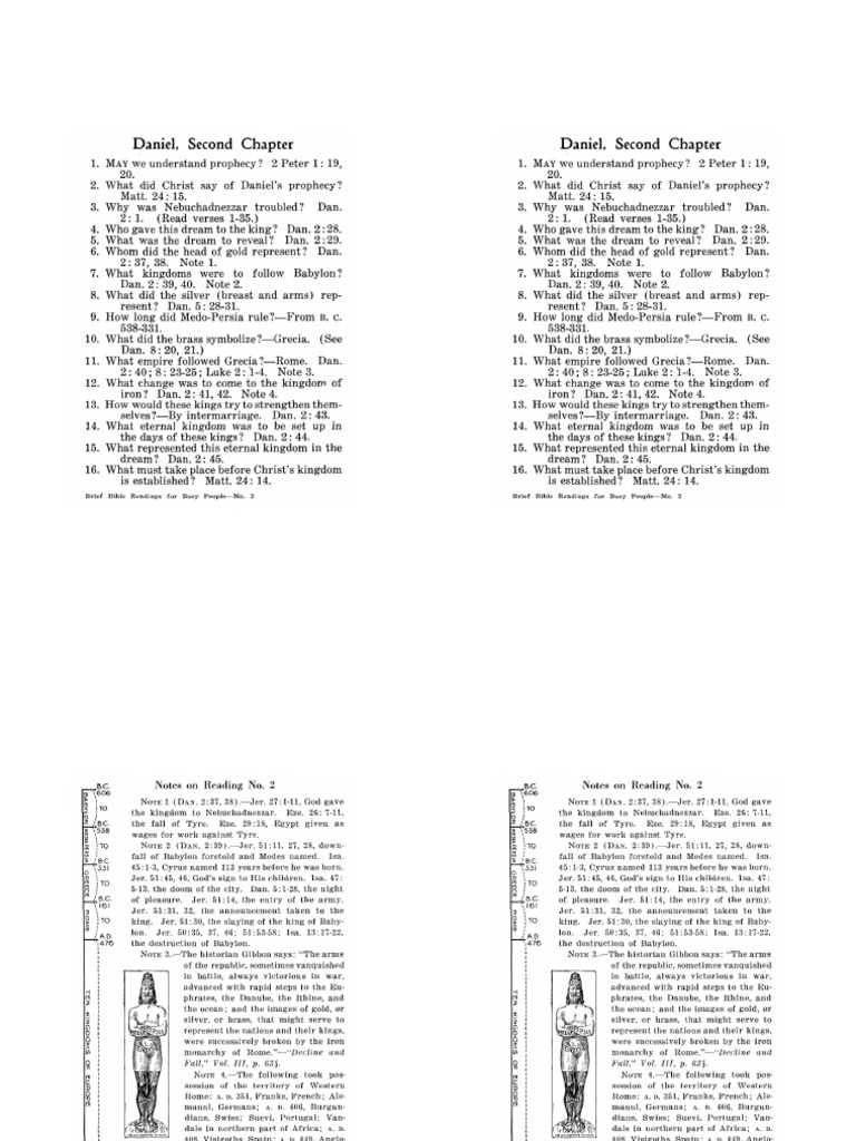 Brief Bible Readings 02 Daniel Second Chapter | PDF