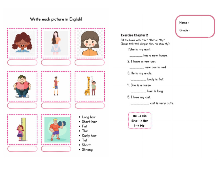 Worksheet Chapter 2 Kelas 2 | PDF