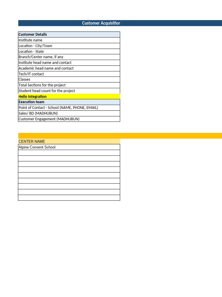 Zen School Registration Format Plan-A B C | PDF