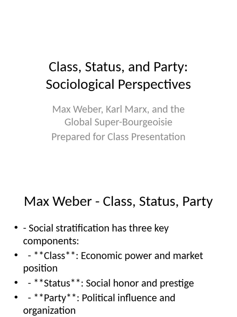 Class Status Party Presentation | PDF