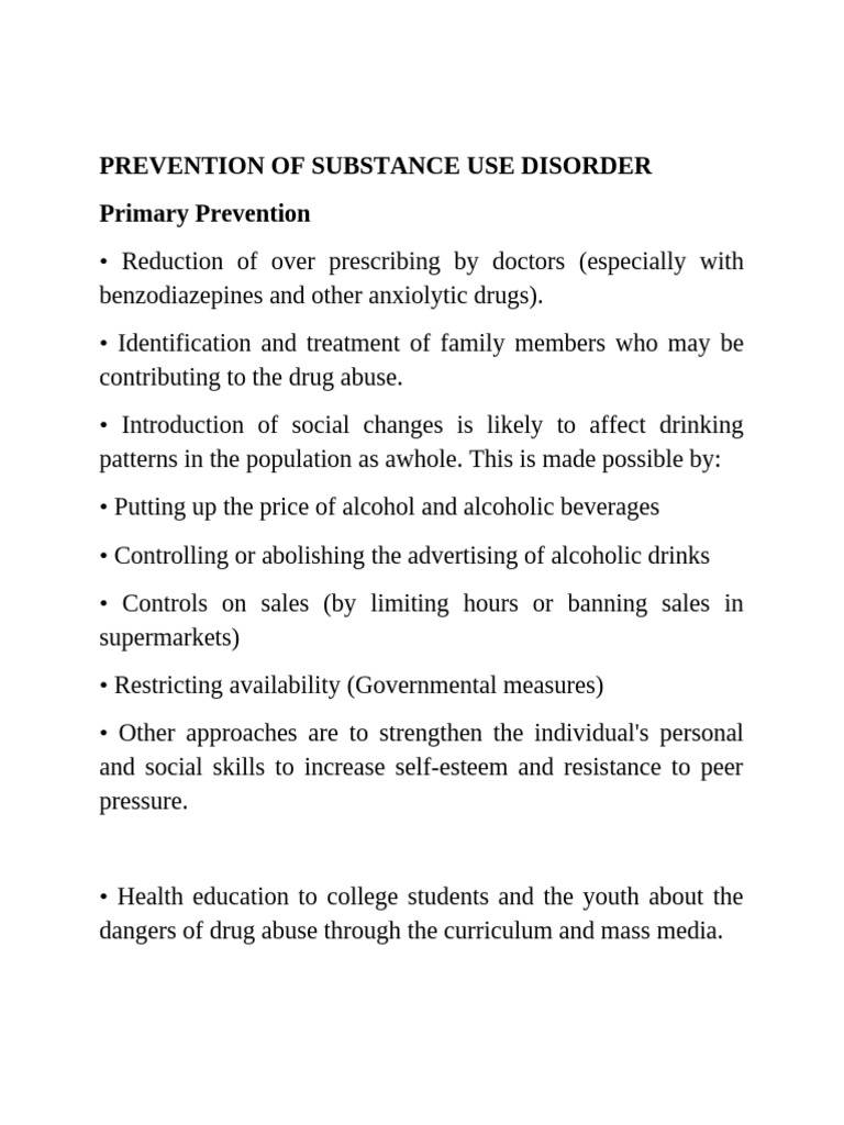 Strategies for Substance Use Disorder Prevention | PDF | Psychotherapy ...
