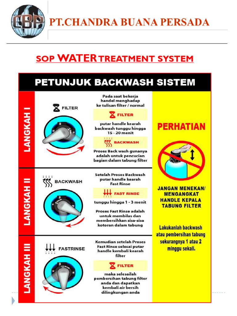 Sop Wtp Backwash | PDF
