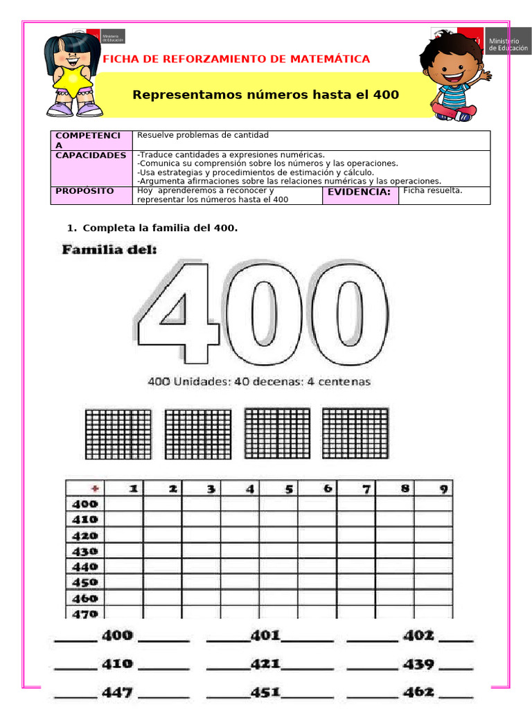 Ref Mat Representamos Numeros 400 | PDF