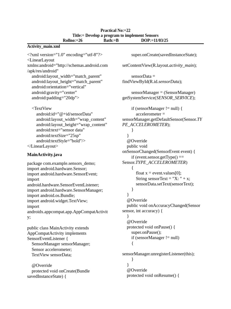 Prac 22 | PDF | Android (Operating System) | Computer Programming