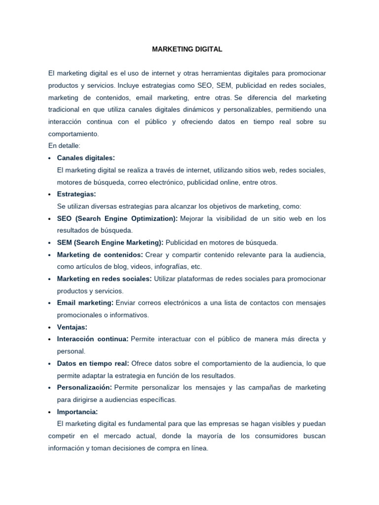 Marketing Digital | PDF | Publicidad digital | Marketing
