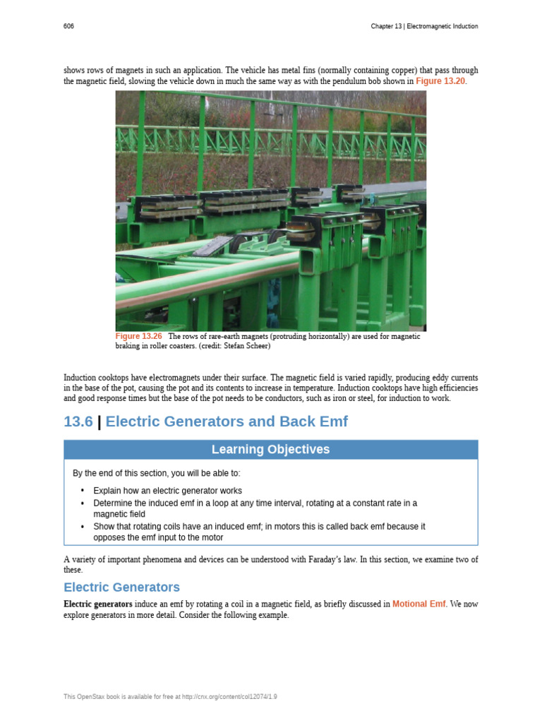 Electric Generators and Back Emf | PDF | Electromagnetic Induction ...