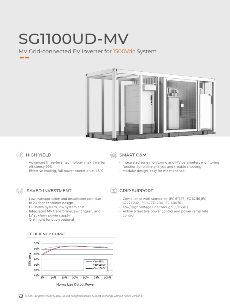 DS 20250109 SG1100UD-MV Datasheet V18 EN | PDF | Power Inverter ...