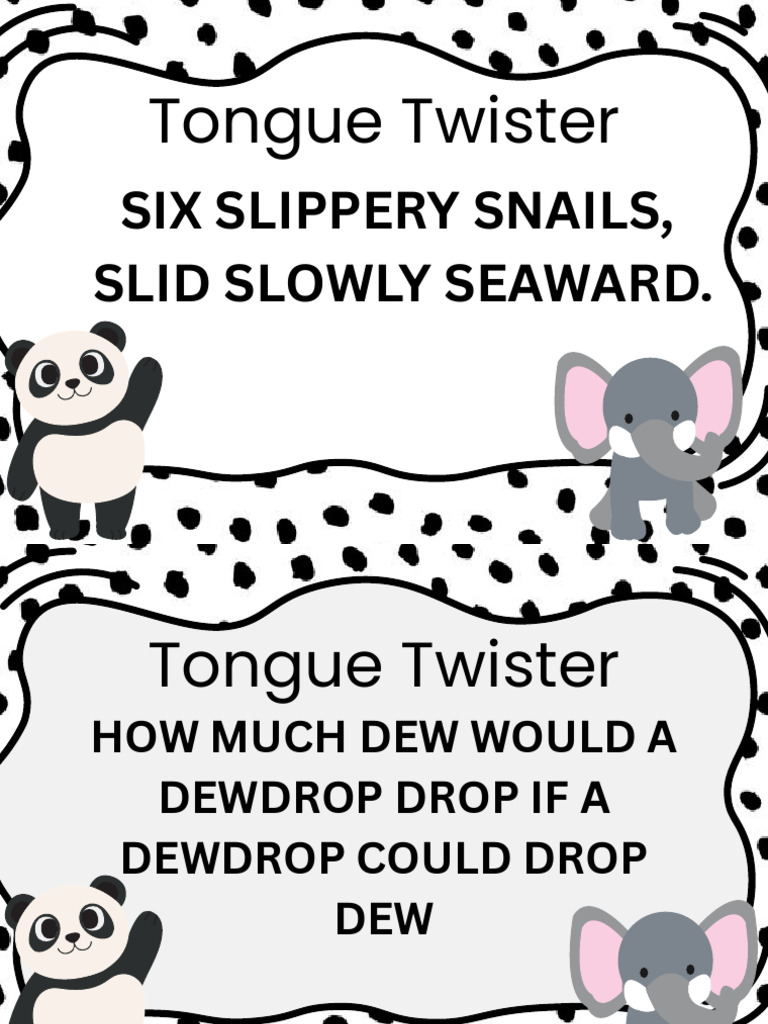 Tongue Twisters PDF | PDF