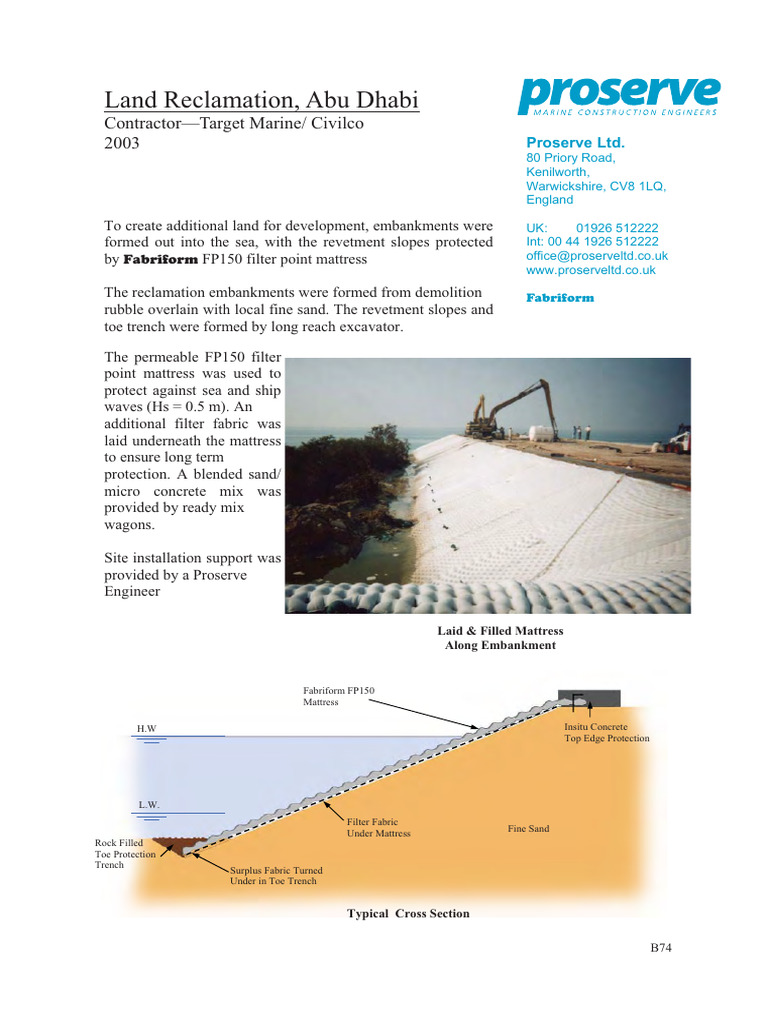 Fabriform Land Reclamation Project Details | PDF