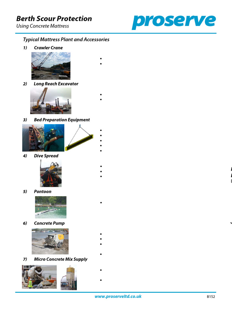B152 - Typical Plant and Accessories | PDF | Concrete | Dredging