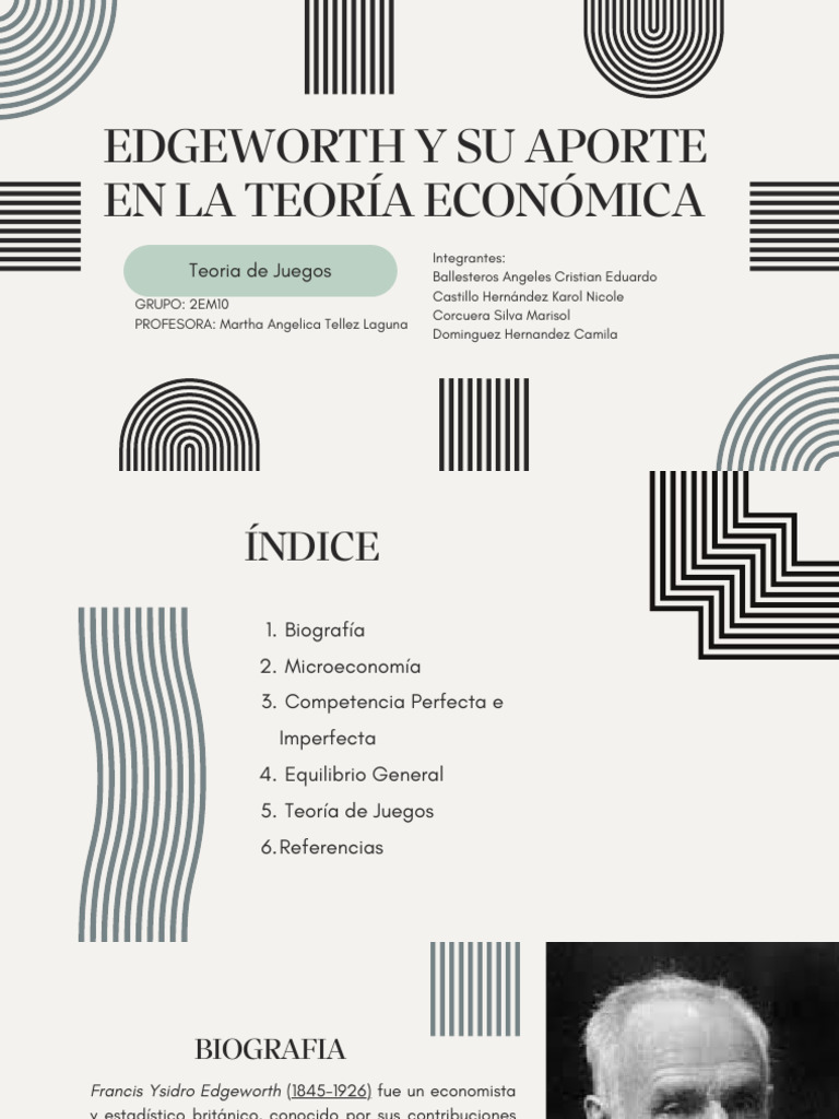 Aportes de Edgeworth en Teoría de Juegos | PDF | Mercado (economía ...