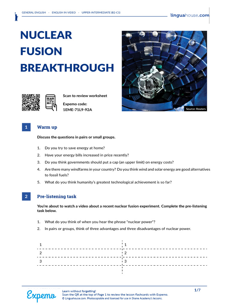Nuclear Fusion: A Clean Energy Future | PDF | Cost Of Living | Atoms