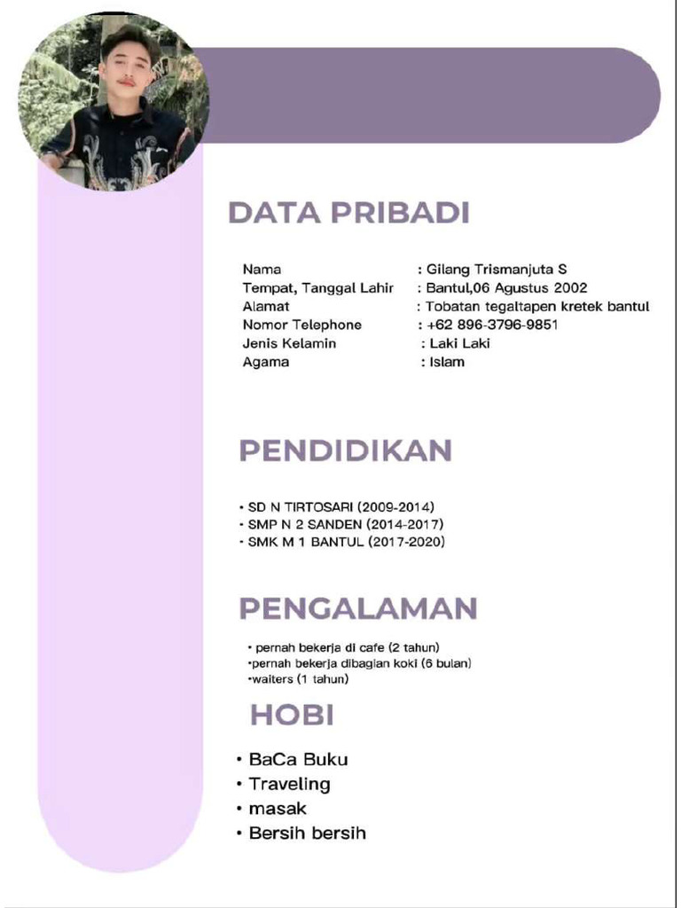 CV Gilang Ts | PDF