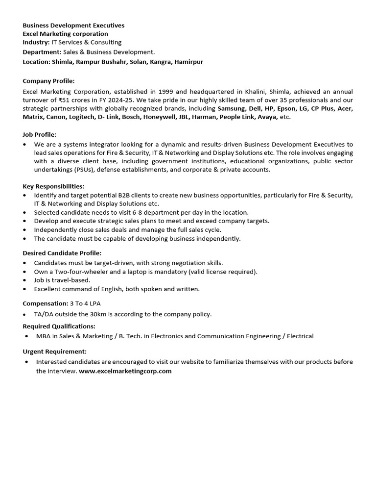 Business Development Executives | PDF