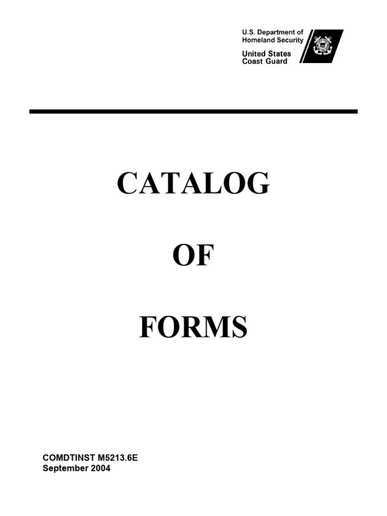 Us CG Forms Catalog | PDF | Military Discharge | United States Coast Guard