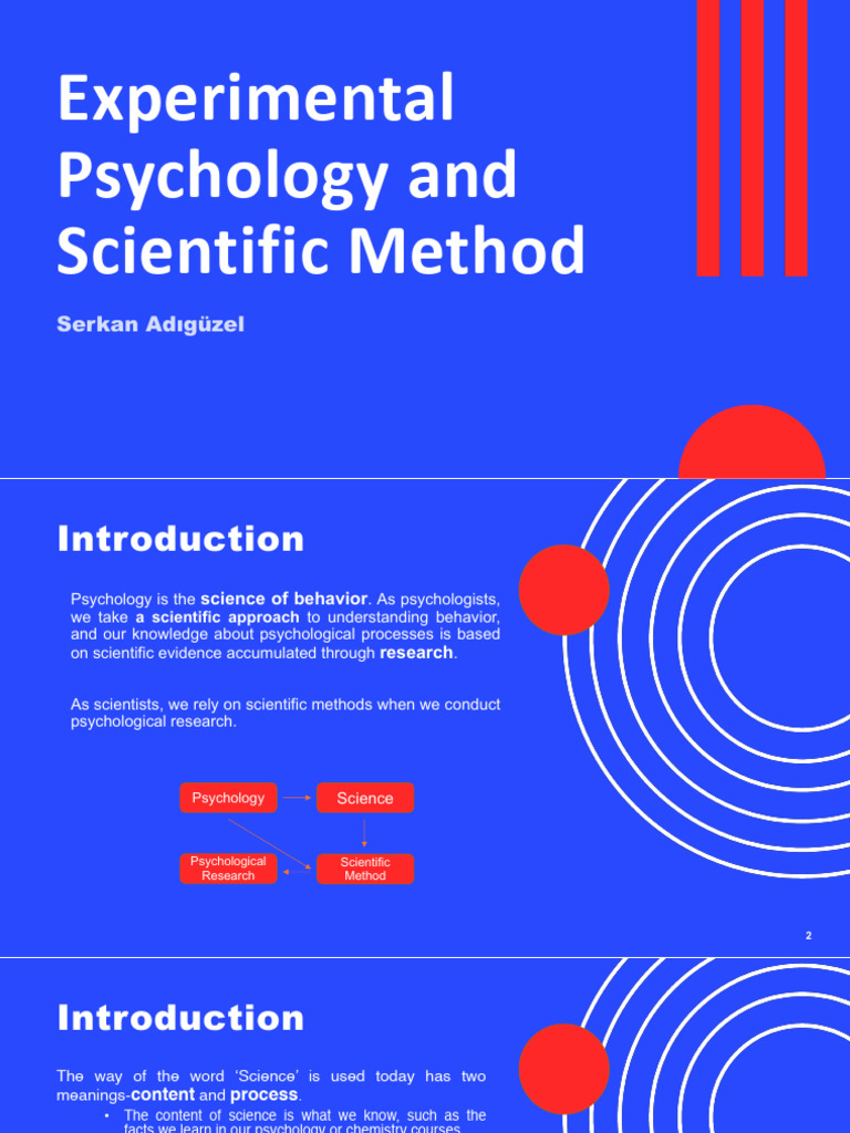 Exp Psy and Sci Met | PDF | Experiment | Psychology