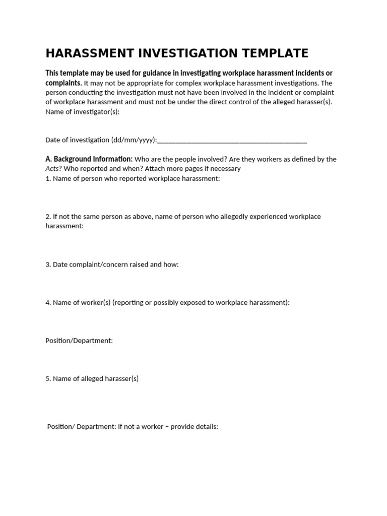 Workplace Harassment Investigation Guide | PDF | Harassment | Witness