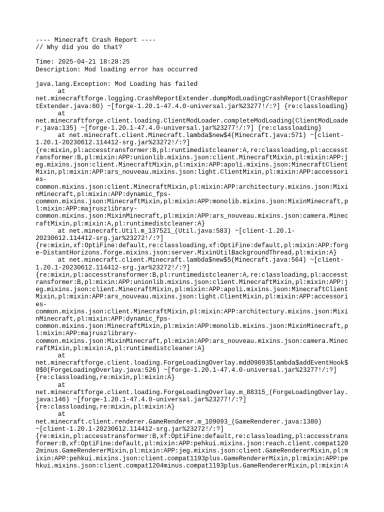 Crash 2025 04 21 - 18.28.24 FML | PDF | Central Processing Unit | Computer Architecture