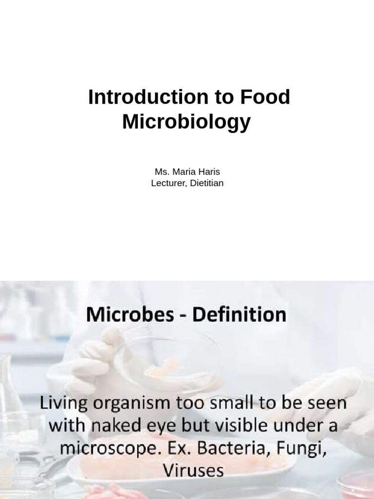 1 - Introduction To Food Microbiology | PDF