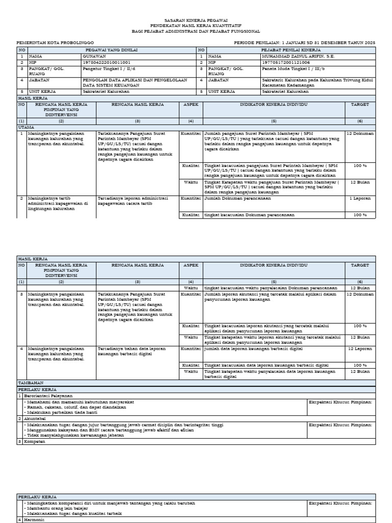 SKP Pengolah Data Dan Sistem Aplokasi | PDF