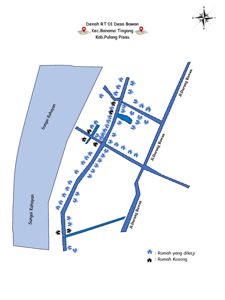 Denah RT 01 Desa Bawan | PDF