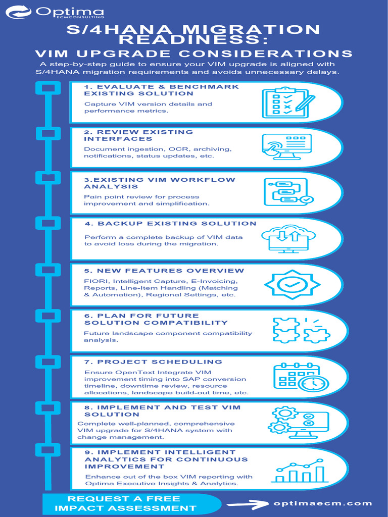 Optima - VIM Upgrade Checklist - S4HANA Migration Readiness | PDF