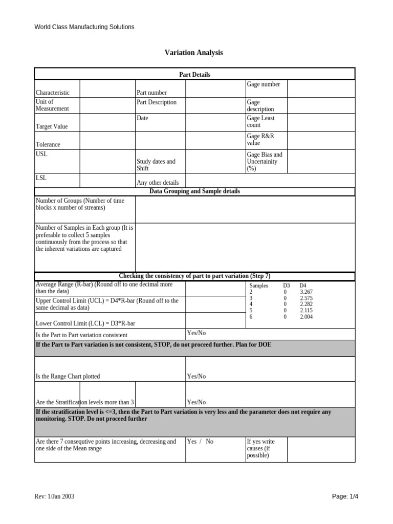 Variation Analysis Format | PDF | Standard Deviation | Applied Mathematics