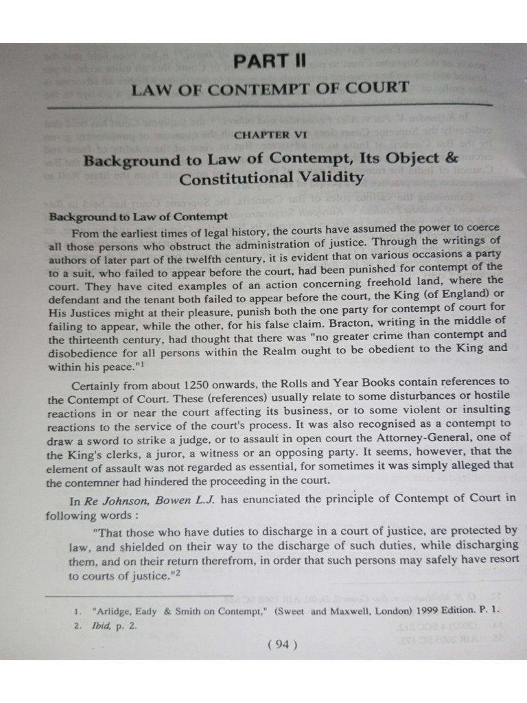Law of Contempt | PDF