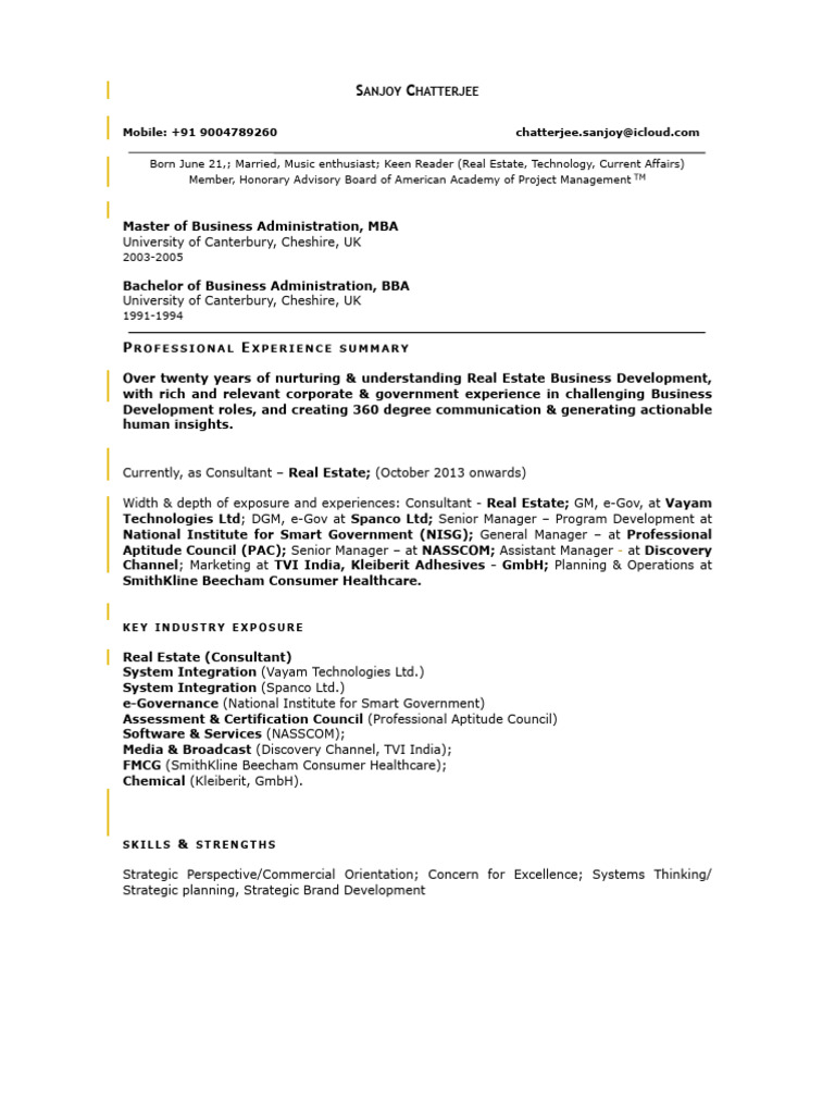 Sanjoy Chatterjee (REAL ESTATE) - 2025 (PAGES PDF | PDF | Business ...