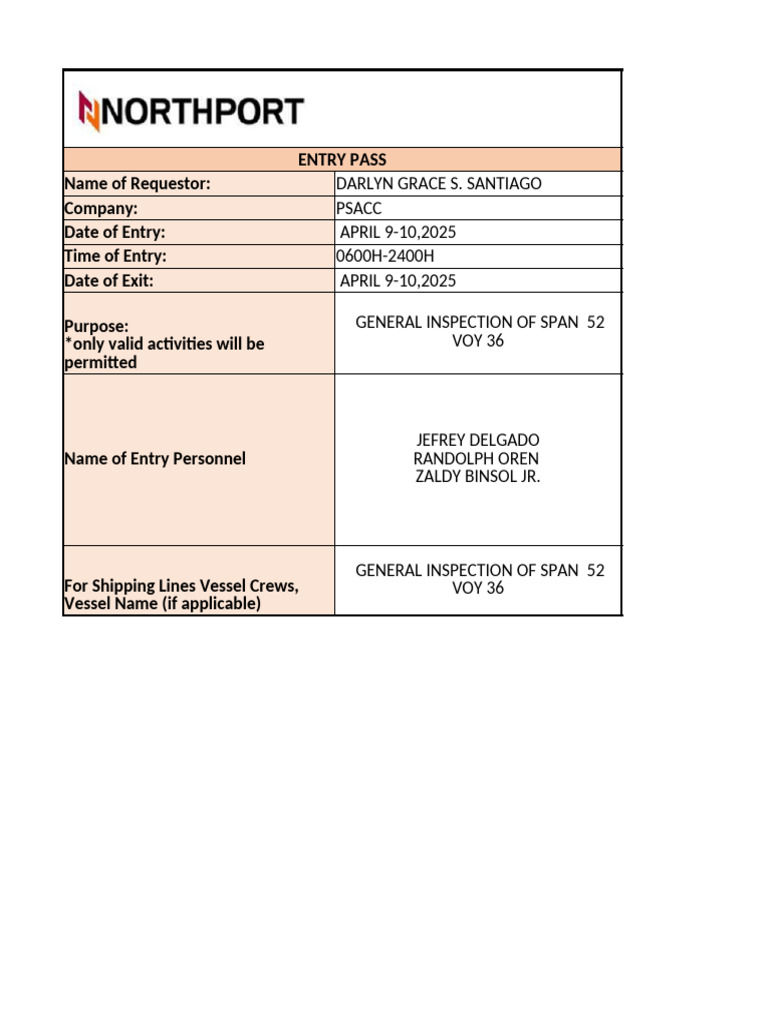 ENTRY PASS Updated | PDF