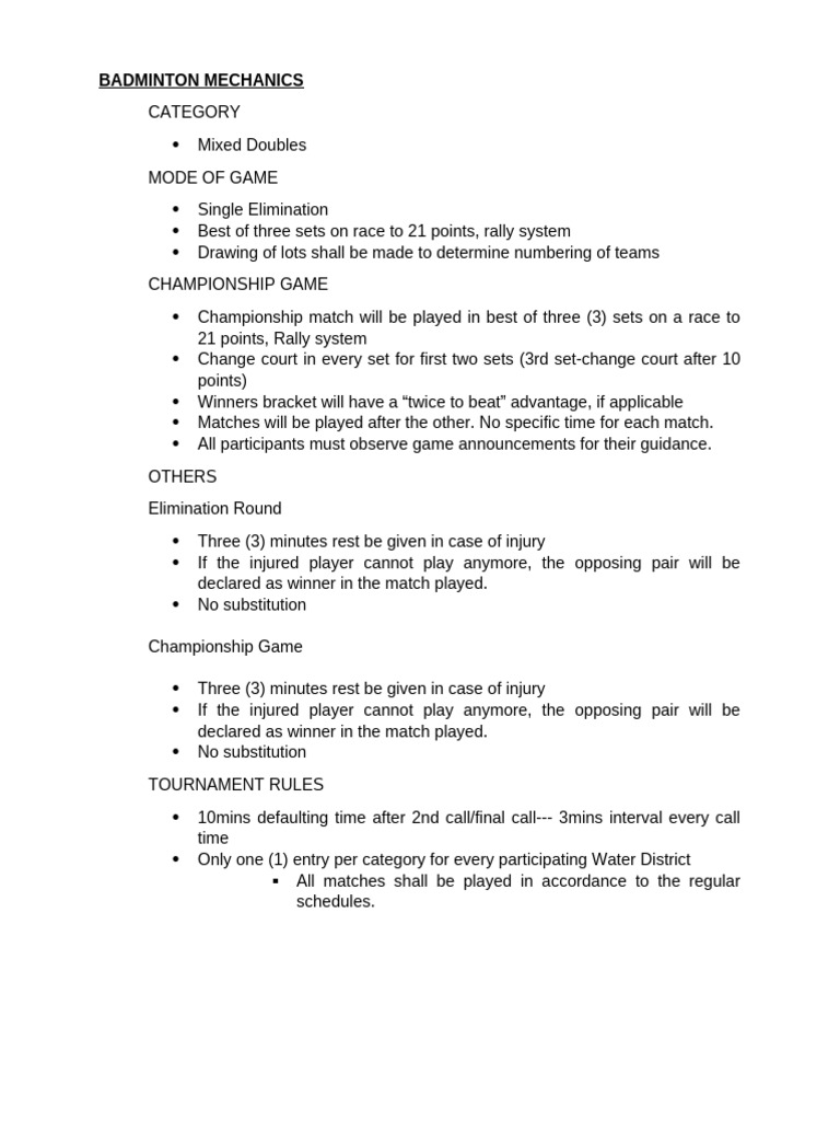 Badminton Mechanics | PDF