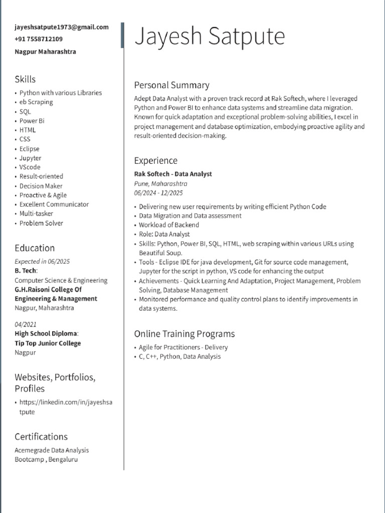 Jayesh CV Min | PDF