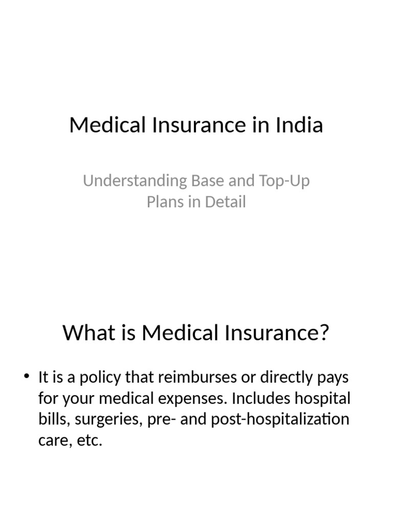 Medical Insurance: Base & Top-Up Plans | PDF | Deductible | Insurance