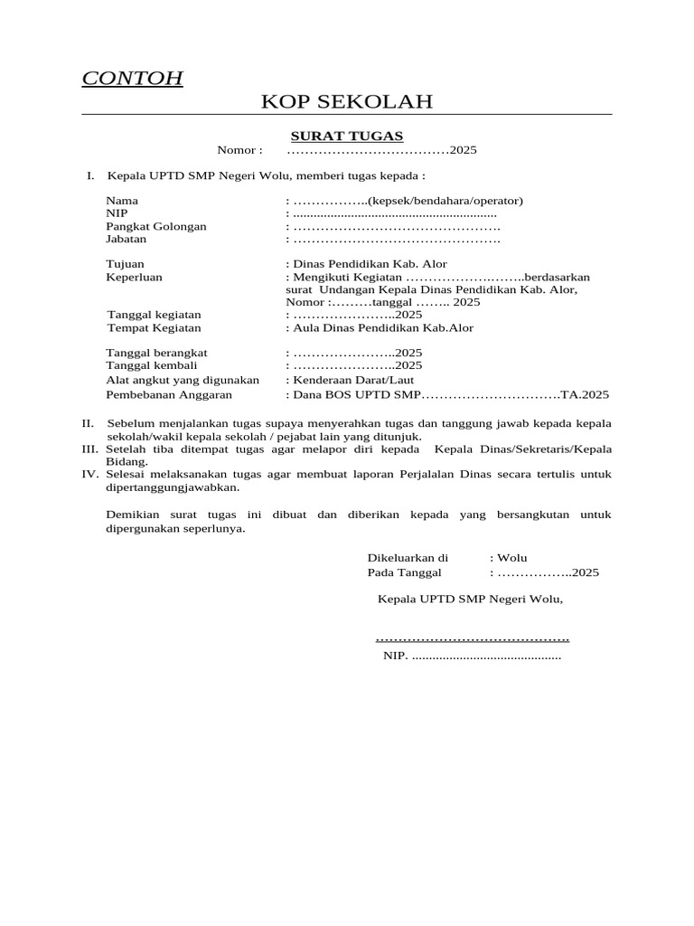 Contoh Surat Tuga Dan Kwitansi | PDF