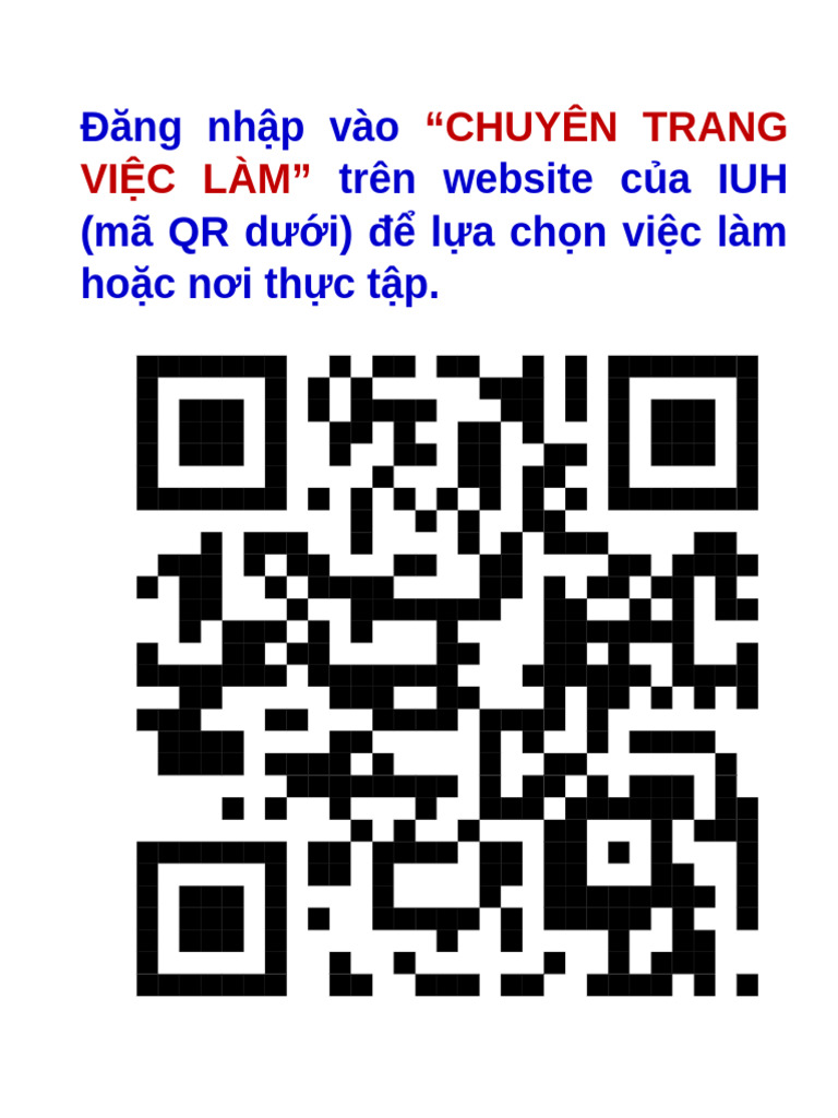 Mã QR Chuyên trang việc làm | PDF