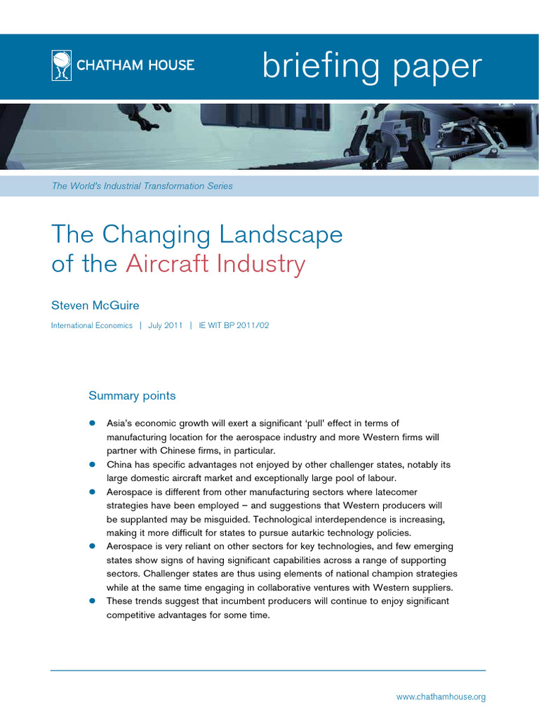 The Changing Landscape of The Aircraft I | PDF | Aviation | Economies