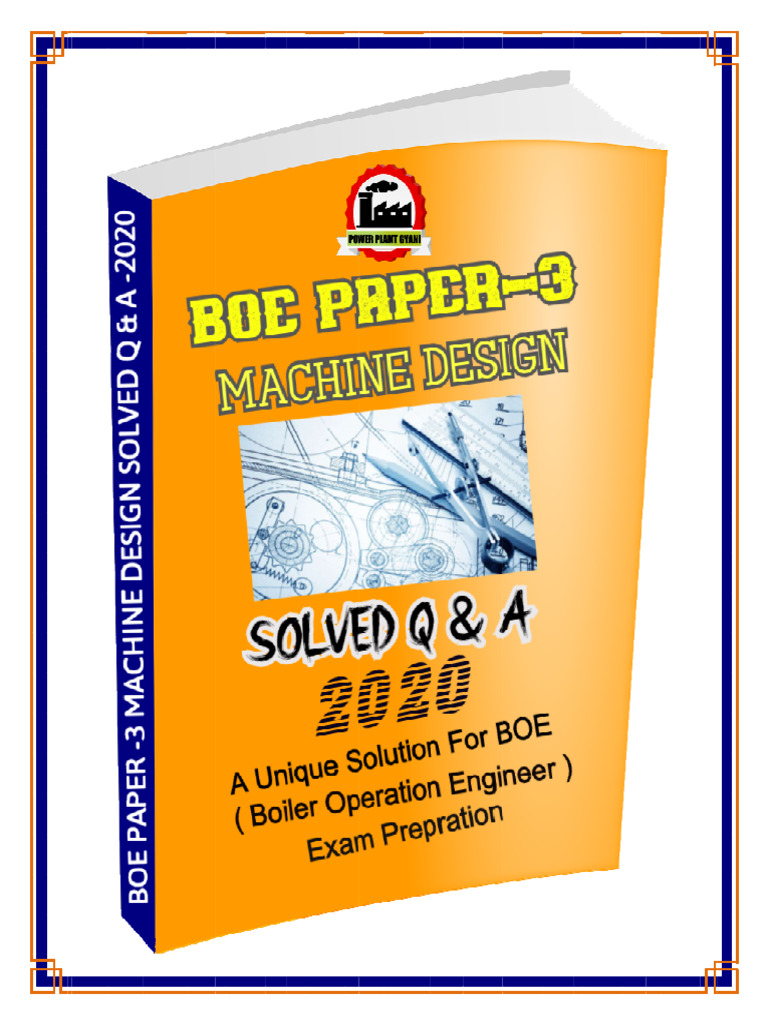 Boe-3 Machine Design Solved Question and Answers | PDF