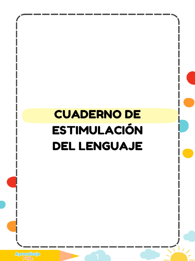 +cuaderno de Estimulación Lenguaje | PDF