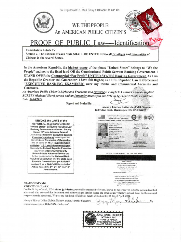 Proof of Public Law | PDF
