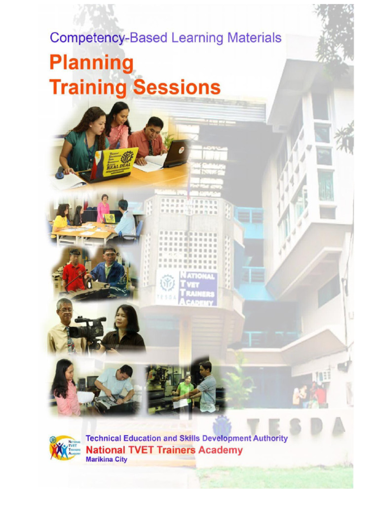 TM I CBLM Plan Training Sessions 1 | PDF | Learning | Curriculum