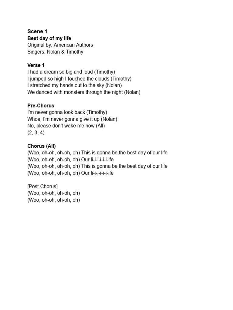 English Roleplay Songlist | PDF