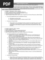 CS Form No. 212 Attachment - Work Experience Sheet | PDF | Business