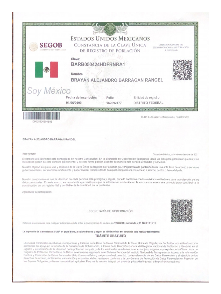 CURP | PDF