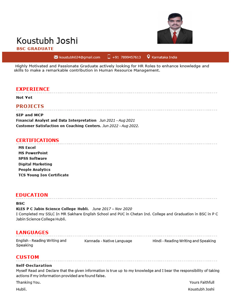 Koustubh Joshi (RESUME) | PDF