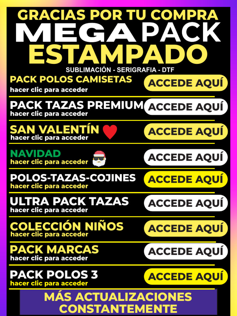 Packs de Tazas y Ropa Personalizada | PDF